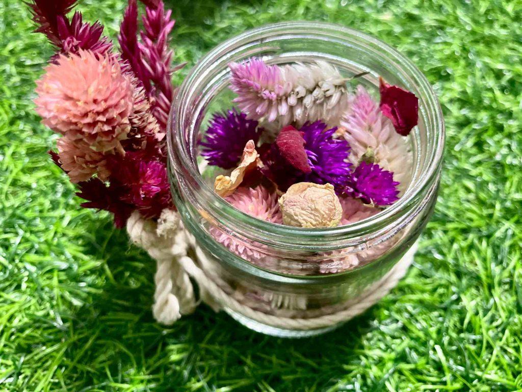 Buy Rose Scented Potpourri Glass Jar | BloomyBliss
