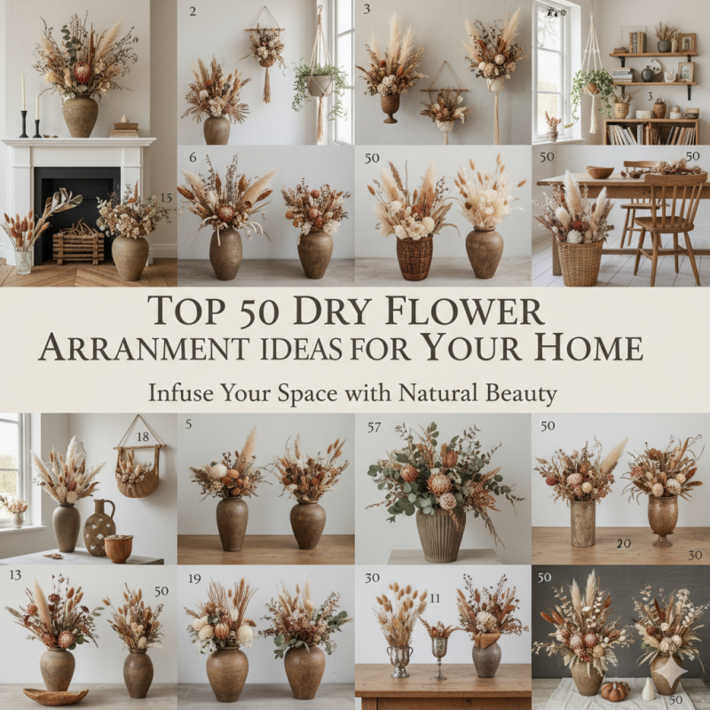 Top 50 Dry Flower Arrangement Ideas for Your Home | BloomyBliss